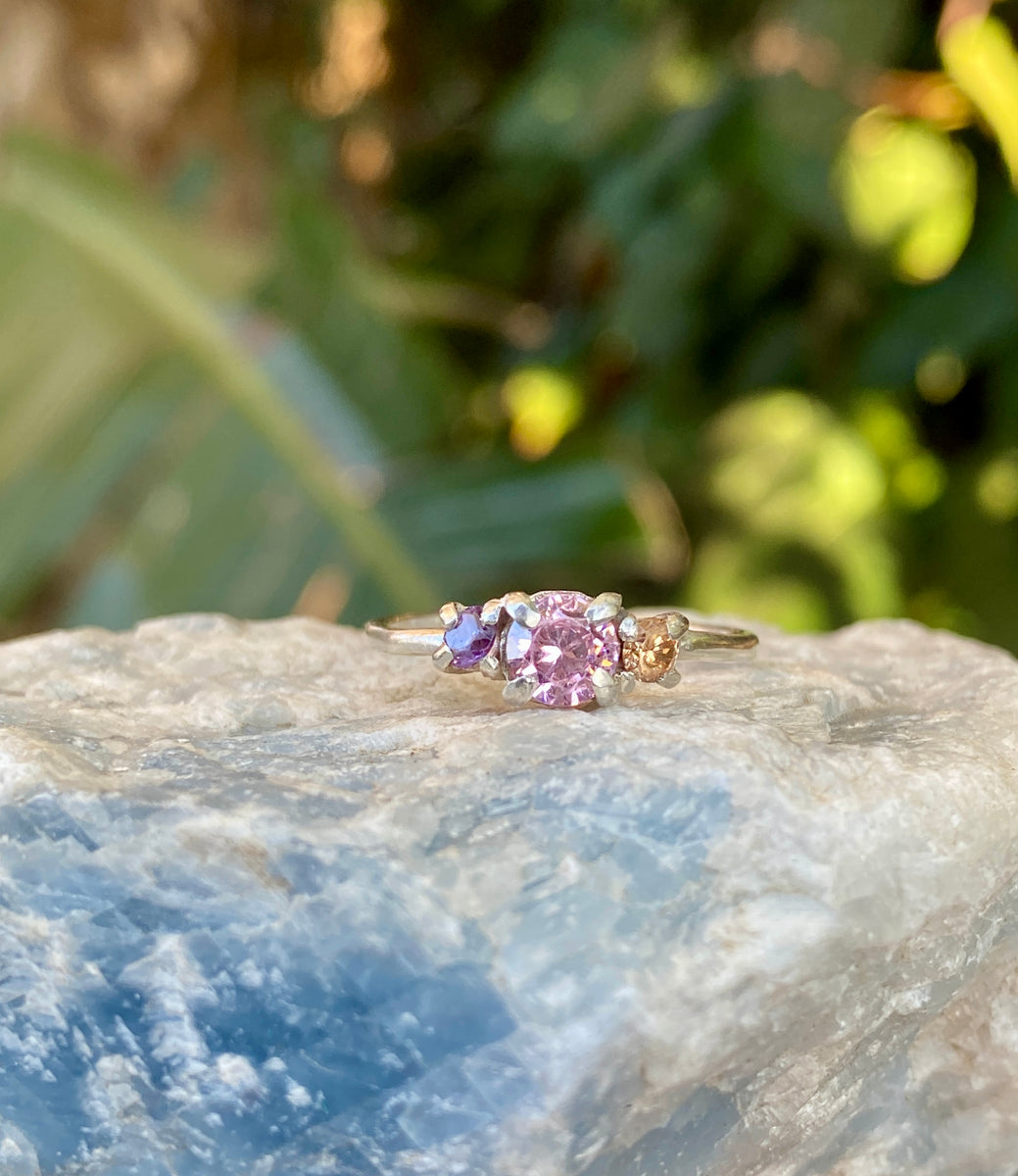 Tri-Color Gems Ring – tinyparticlesoflight